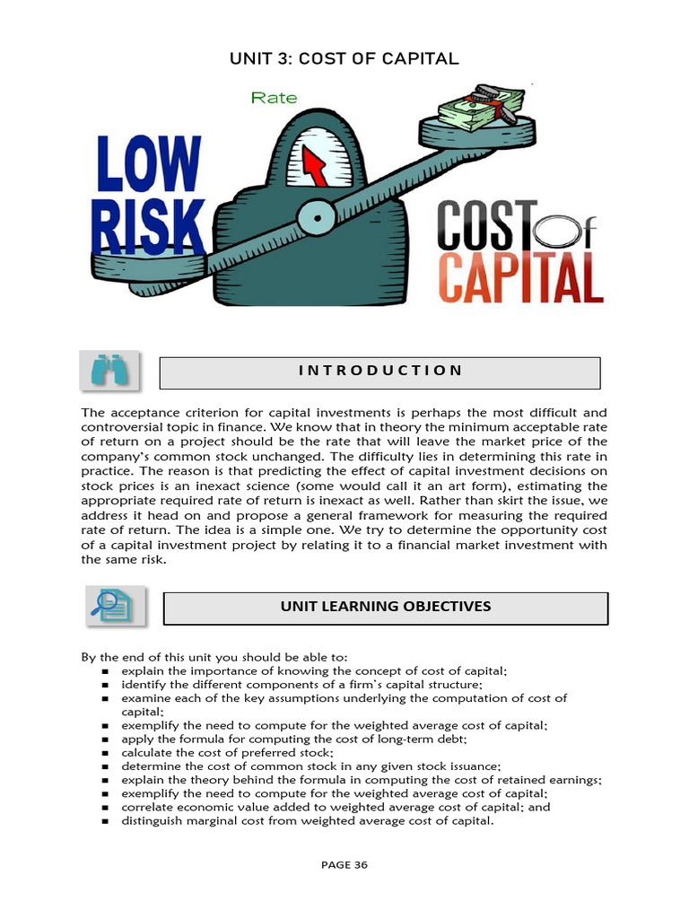 UNIT 5_Cost of Capital | PDF | Cost Of Capital | Capital Structure