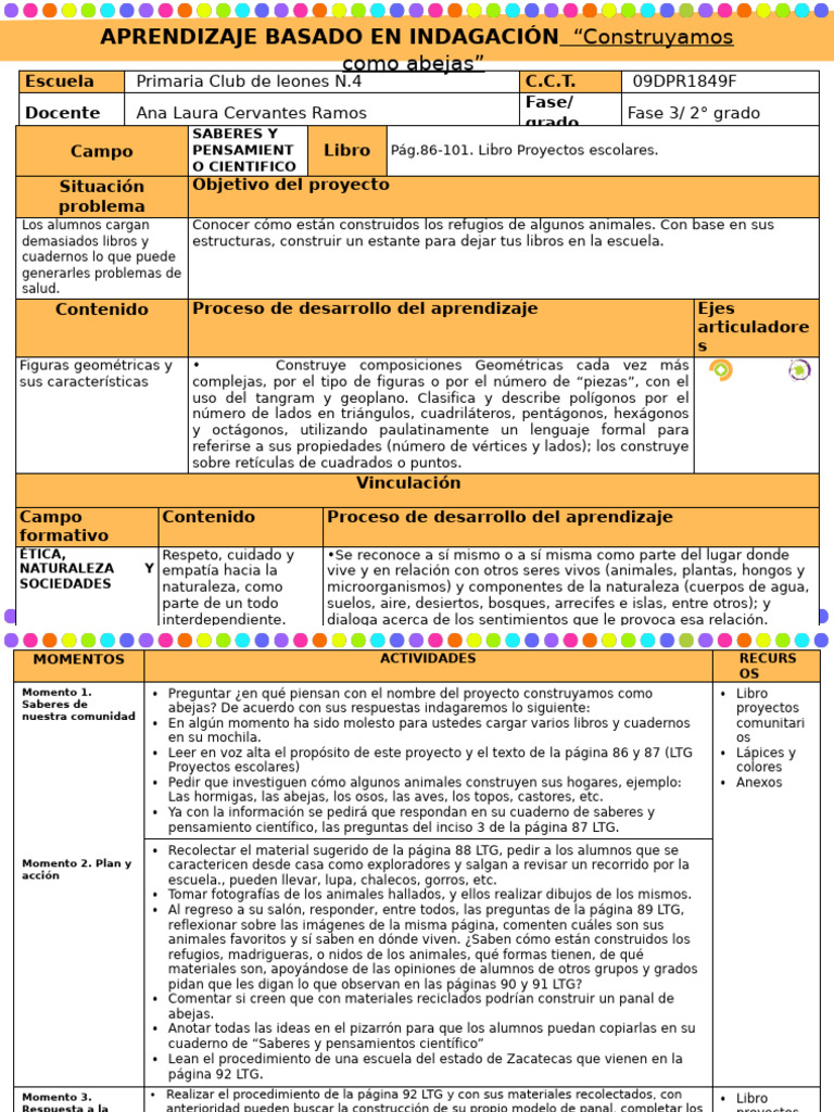 Pbi Construyamos Como Las Abejas | PDF | Estudios de idiomas extranjeros