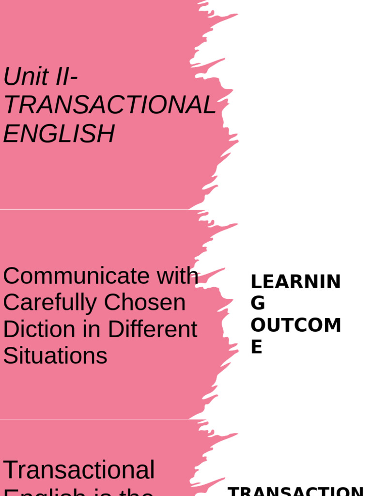 Transactional English | PDF | Knowledge Economy | Workforce