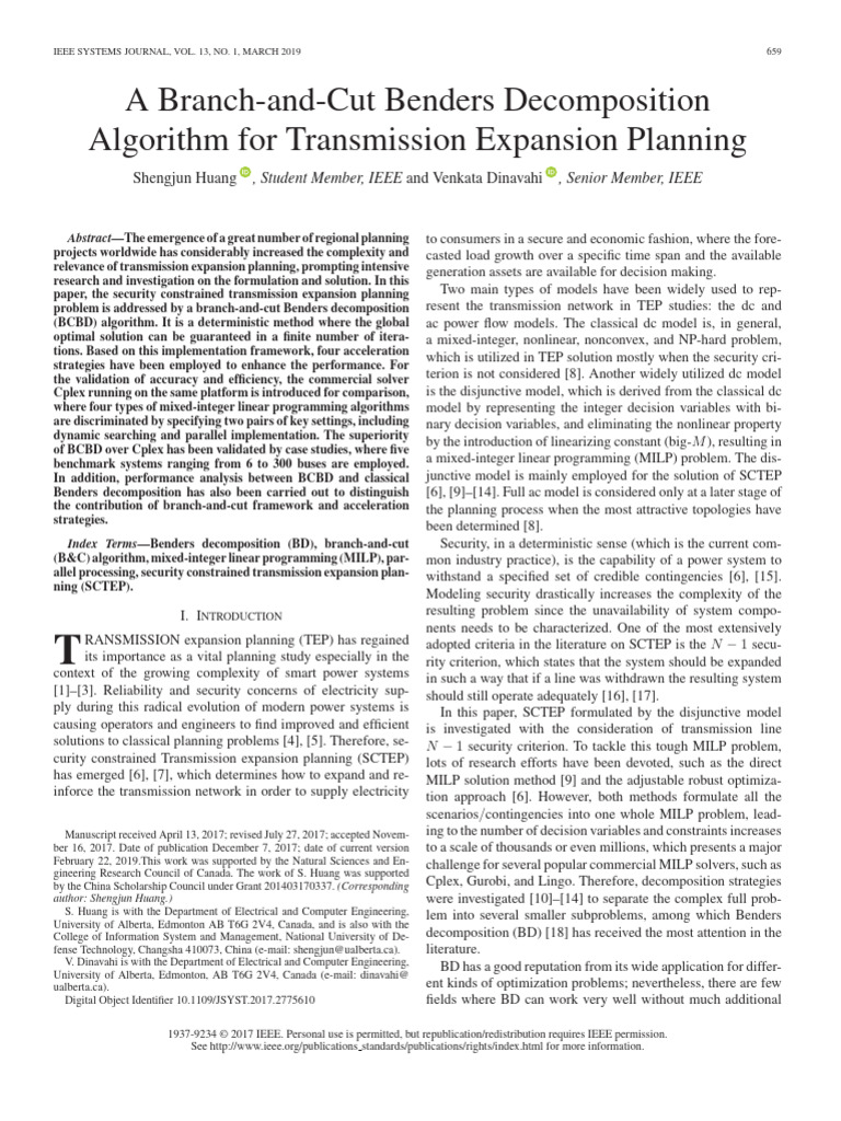 A Branch-and-Cut Benders Decomposition Algorithm For Transmission ...
