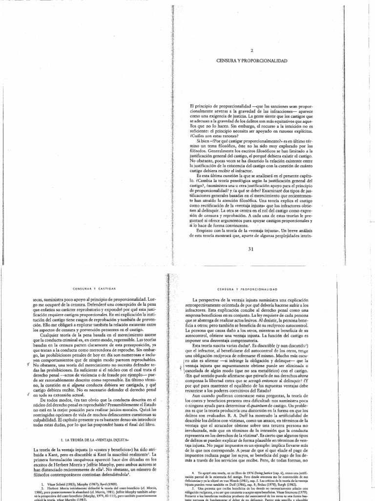 Von Hirsch - Censurar y Castigar | PDF