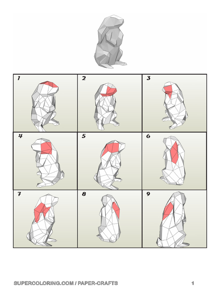 Low Poly Rabbit Paper Crafts | PDF