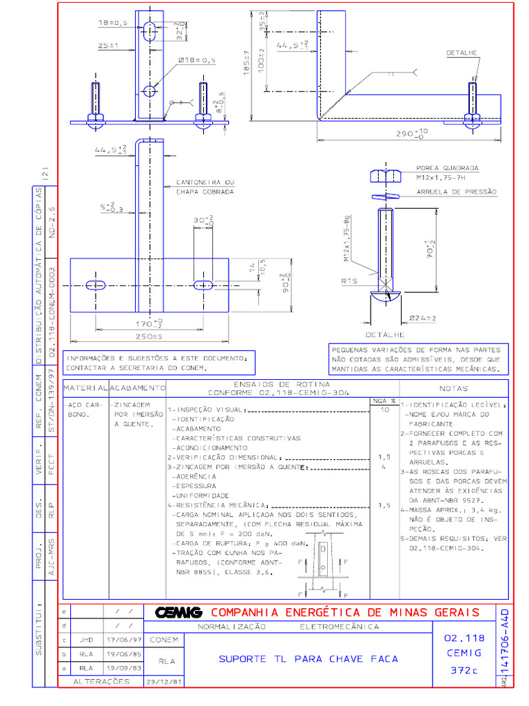 Des - Cemig - 372c - Suporte TL para Chave Faca | PDF