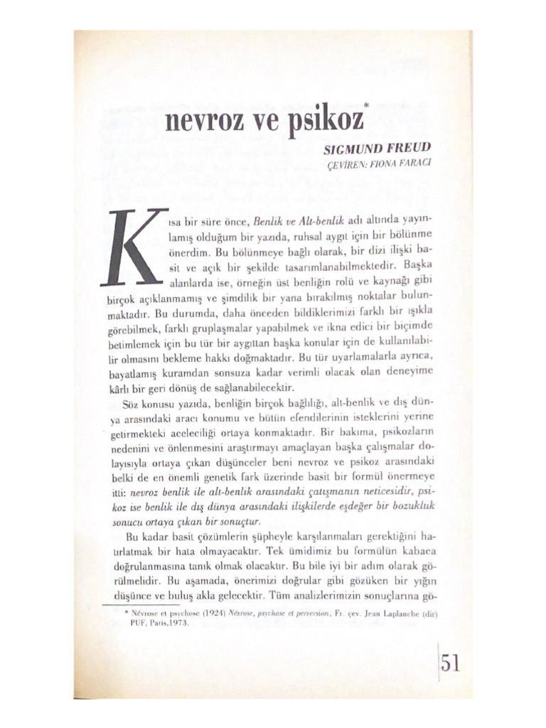 Nevroz Ve Psikoz | PDF