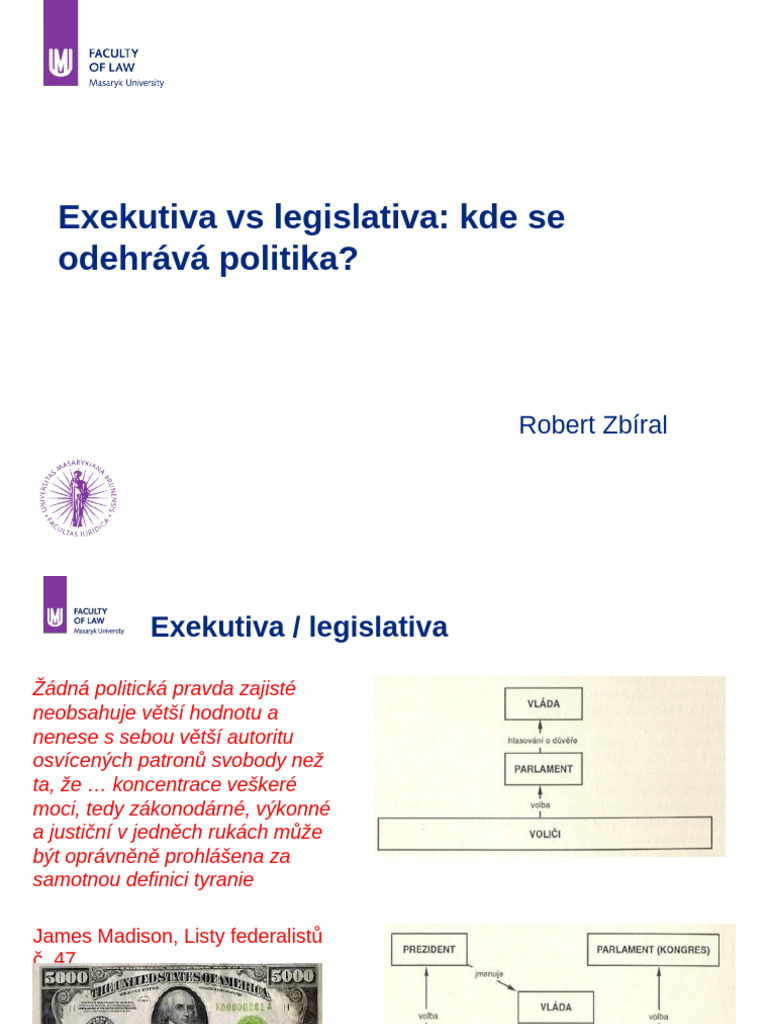 Prednaska 7 Exekutiva - Legislativa 2023 | PDF