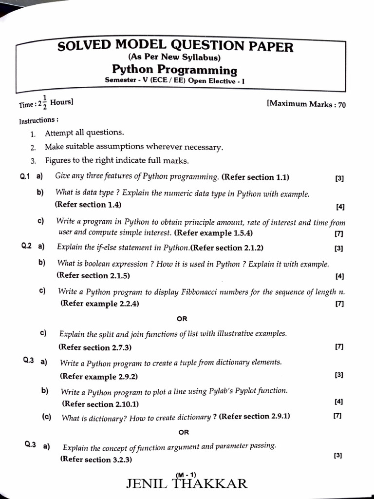 Solved Model Question | PDF | Parameter (Computer Programming) | Data Type Solved Model Question | PDF | Parameter (Computer Programming) | Data Type