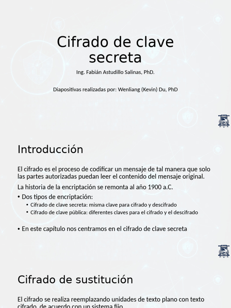Cifrado de clave secreta y sus modos | PDF | Guerra cibernética | Seguridad