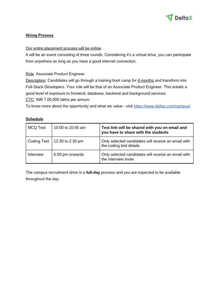 Hiring Process | PDF