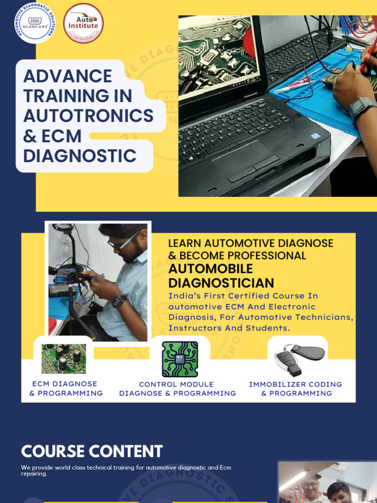 Advance Training in Autotronics Ecu Diagnostic | PDF | Auto Mechanic | Vehicle Technology