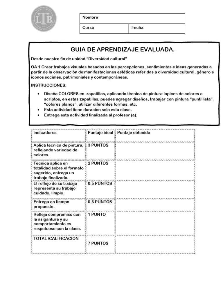 Guia de Aprendizaje Evaluada | PDF
