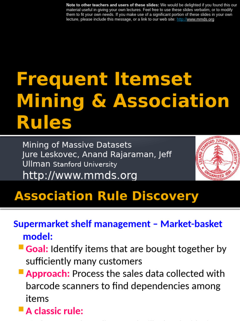 Ch06 Frequent Itemsets | PDF | Computing | Computer Data