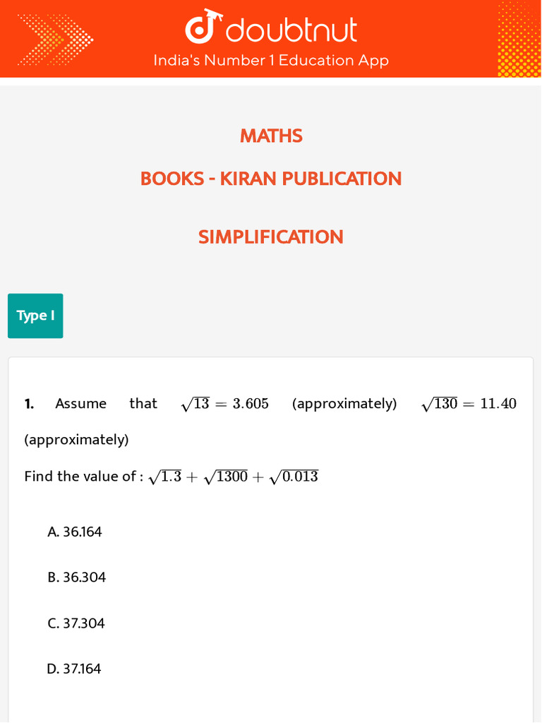 Doubtnut Math Problem Solutions | PDF | Numbers | Mathematical Concepts