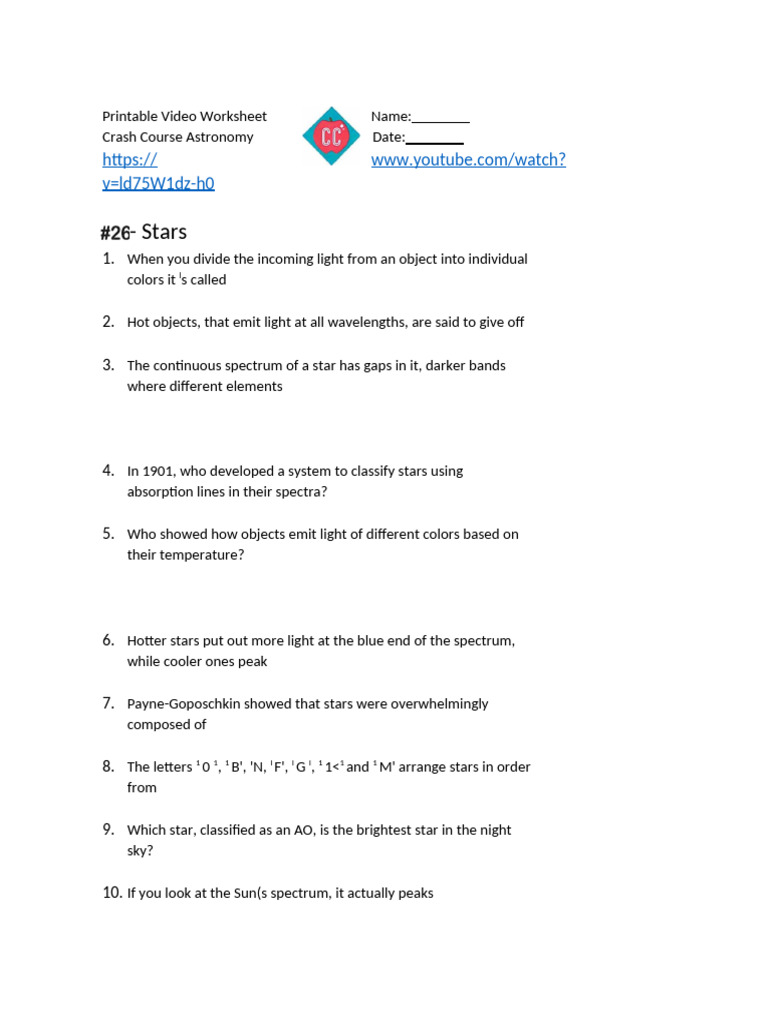 CC26 Stars WS | PDF