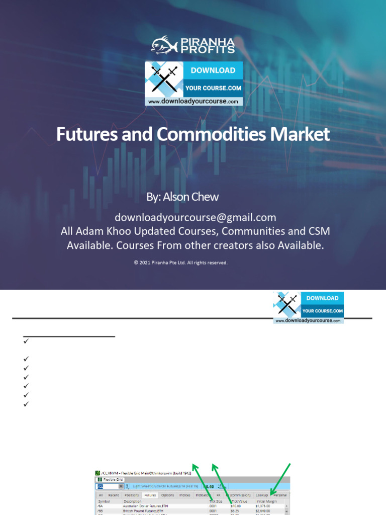 Futures and Commodities Market | PDF | Futures Contract | Futures Exchange
