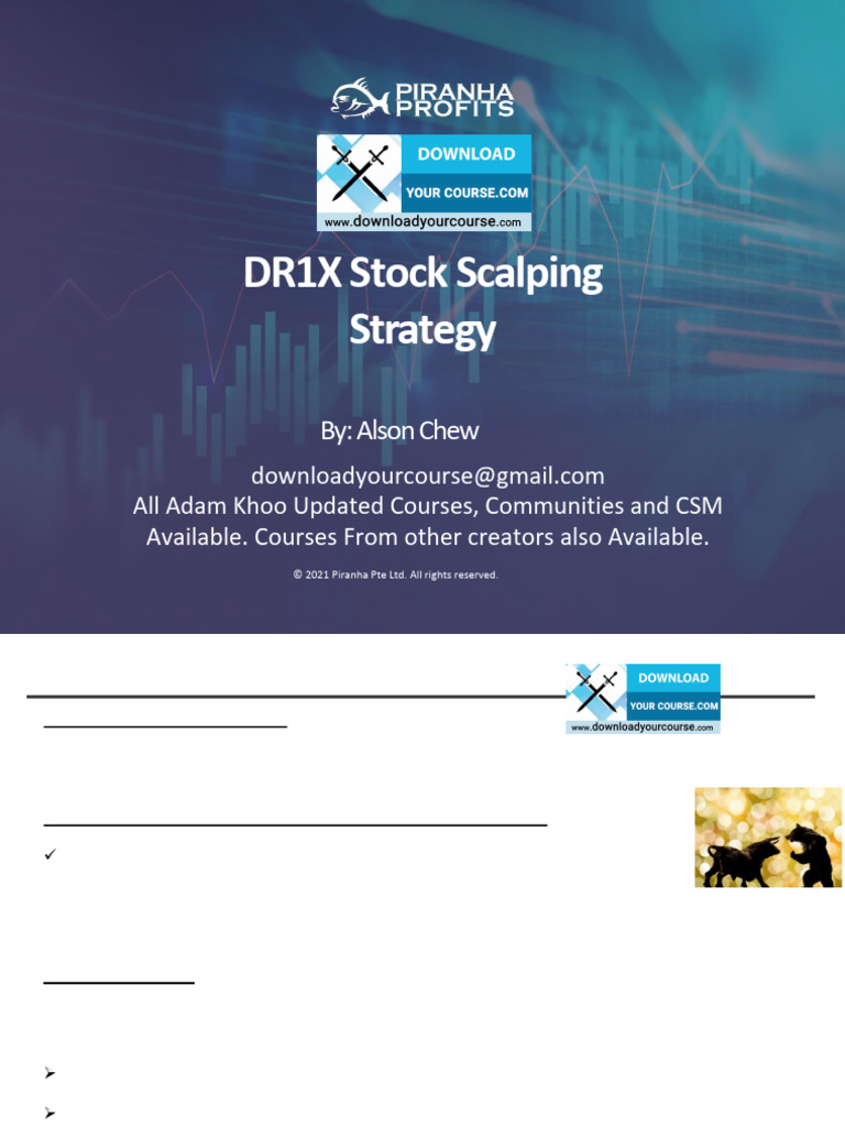 DR1X Stock Scalping Strategy | PDF | Contract For Difference | Stocks