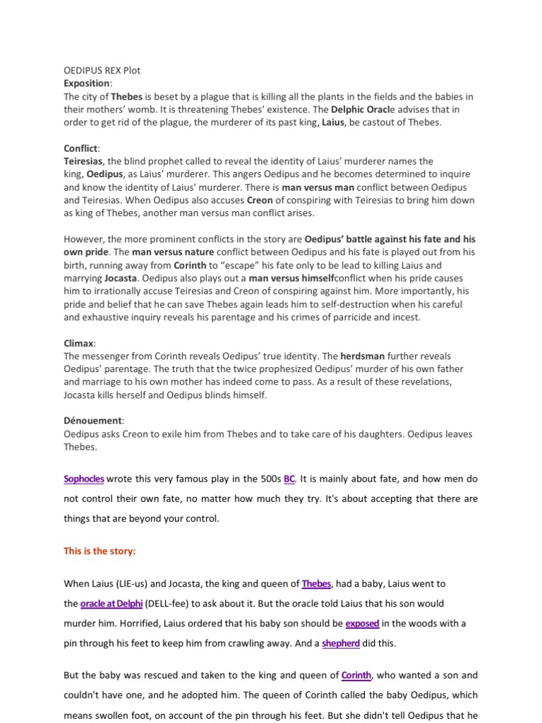 Oedipus Rex Plot | PDF