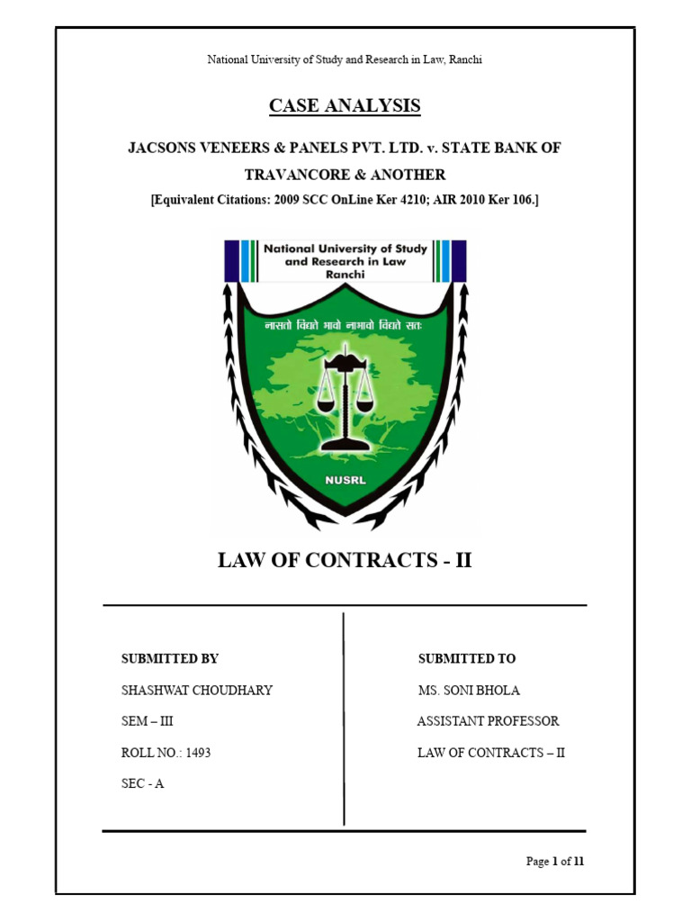 1493 Shashwat Choudhary | PDF | Guarantee | Business Law