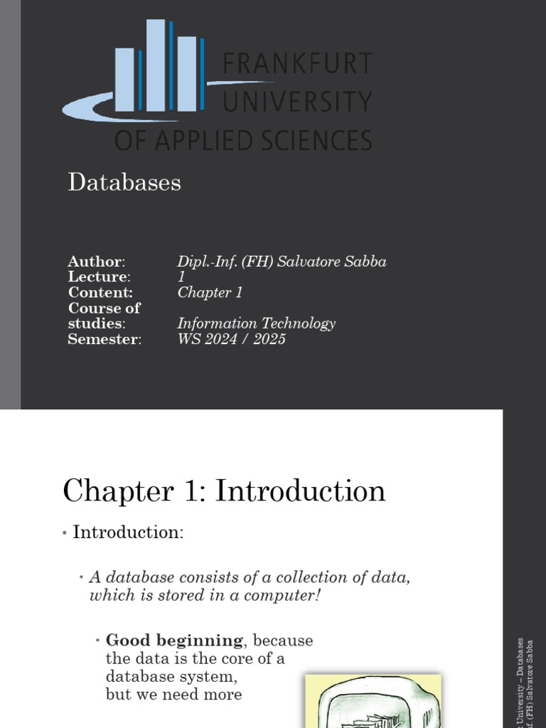 01a Database Lecture Databases | PDF | Databases | Data Management