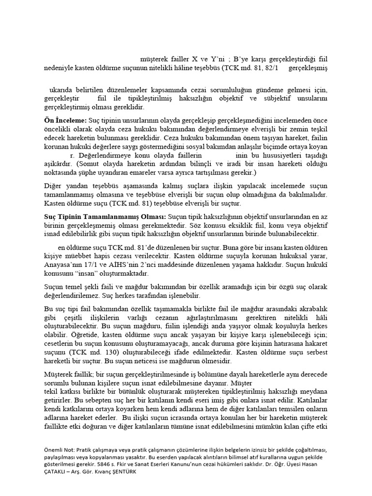 Ceza Genel 2 Final Cevap | PDF