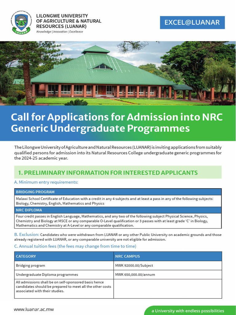 NRC Admission Applications 2024-25 Open | PDF | University And College ...