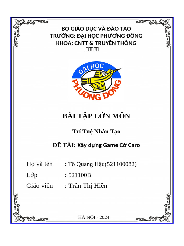 Tô Quang Hậu 521100082 Lttb | PDF