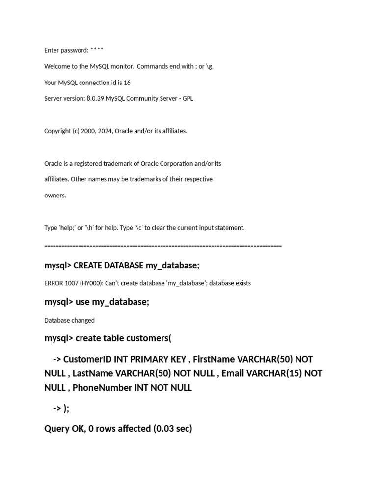 Dbmslab 2 | PDF | My Sql | Database Index Dbmslab 2 | PDF | My Sql | Database Index