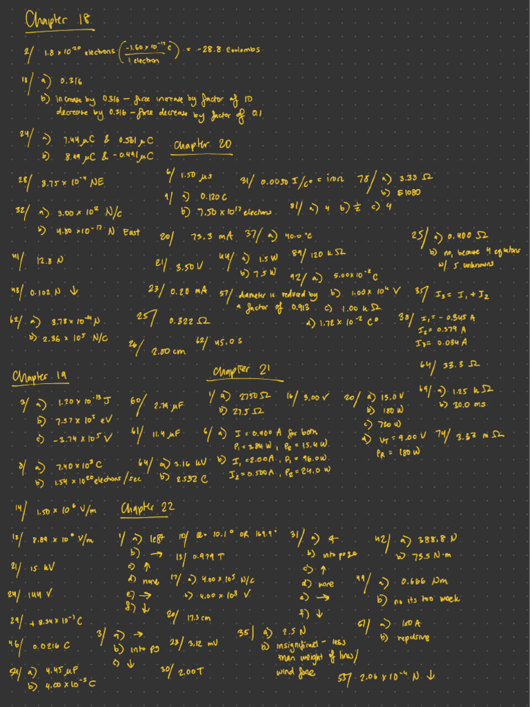 Phys 111 HW CH 18-22 | PDF