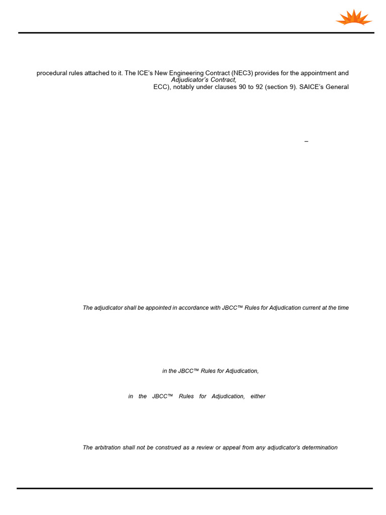 ADR in The CIDB Endorsed Construction Contracts | PDF | Adjudication ...