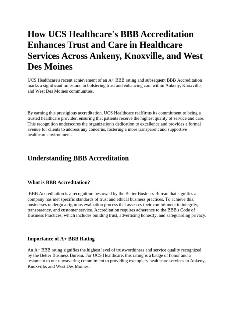 BBB UCS Healthcare - Edited | PDF | Finance & Money Management