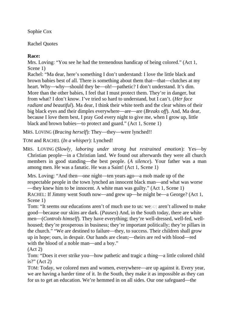 rachel quotes | PDF