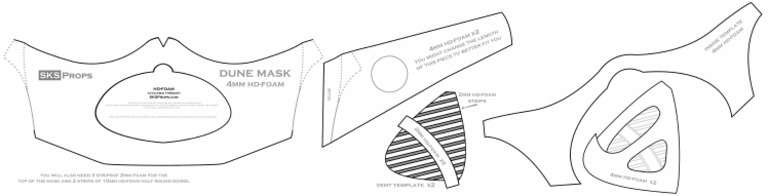 Dune Mask Template SKS Props | PDF