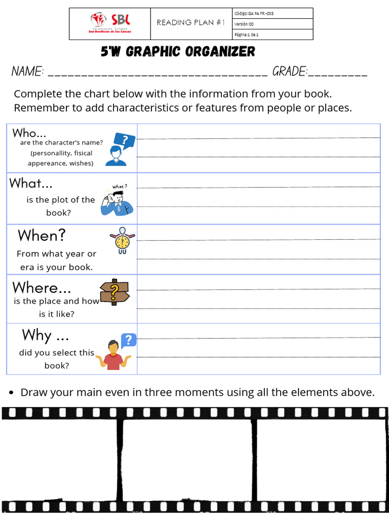 Story Graphic Organizer Worksheet | PDF | Home & Garden | Art
