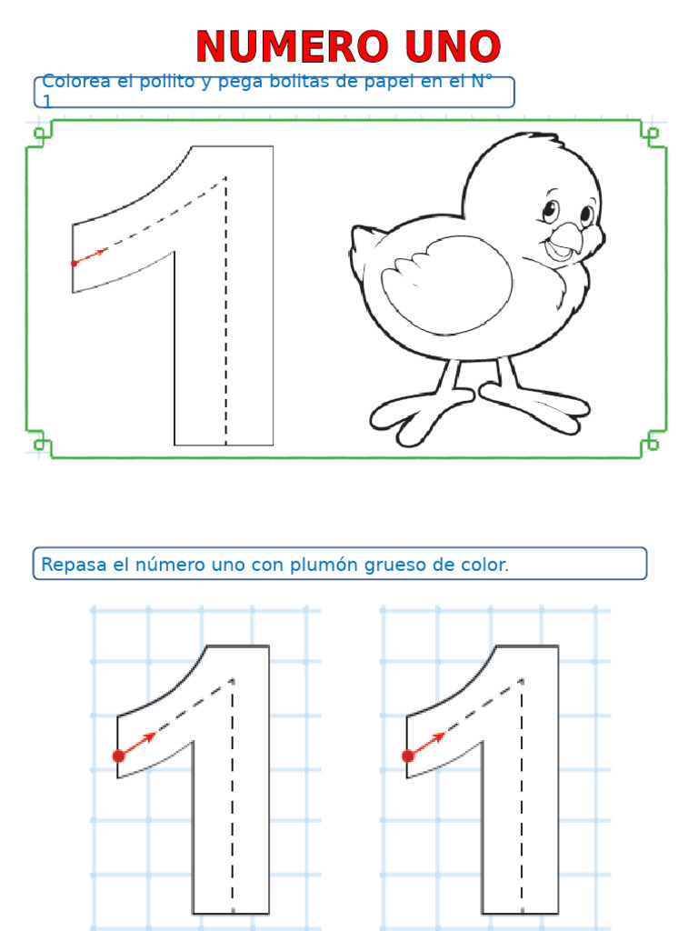 Numero Uno para Ninos de 3 Anos | PDF | Arte