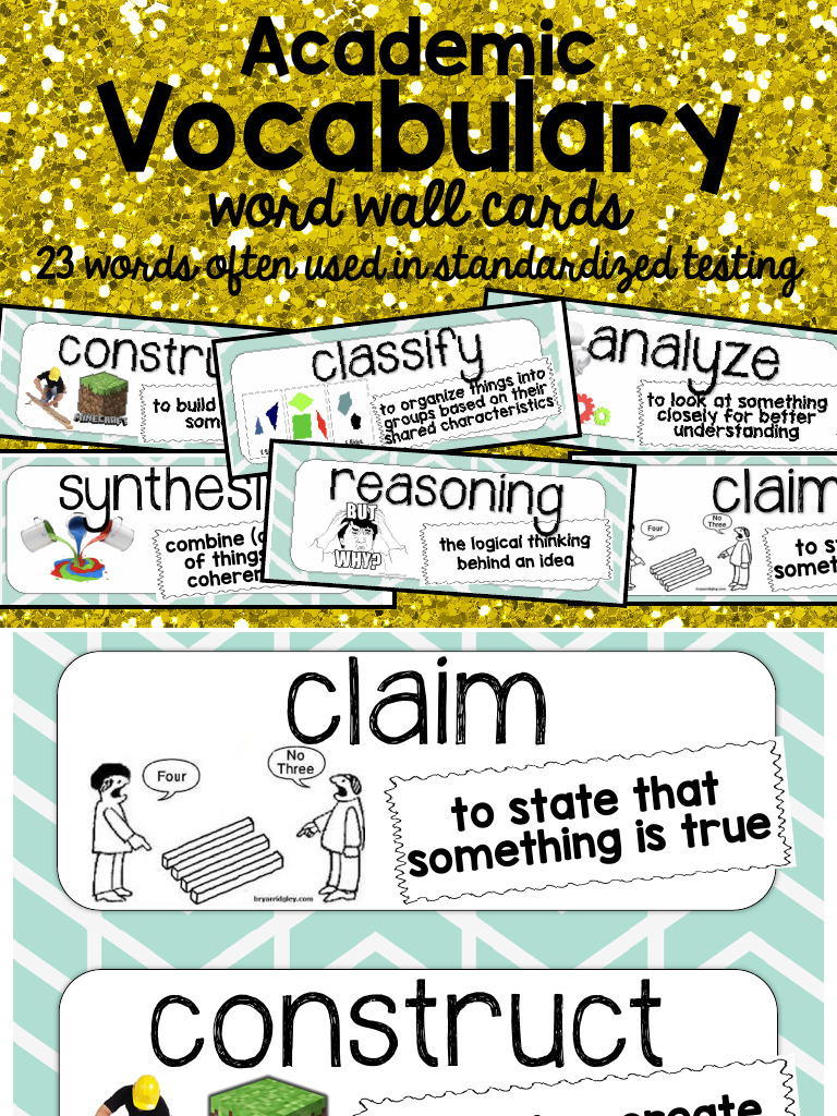 Vocabulary: Word Wall Cards | PDF