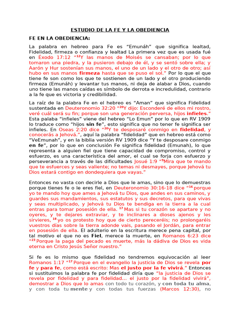 Fe y Obediencia en la Vida Cristiana | PDF | Cristo (título) | Jesús