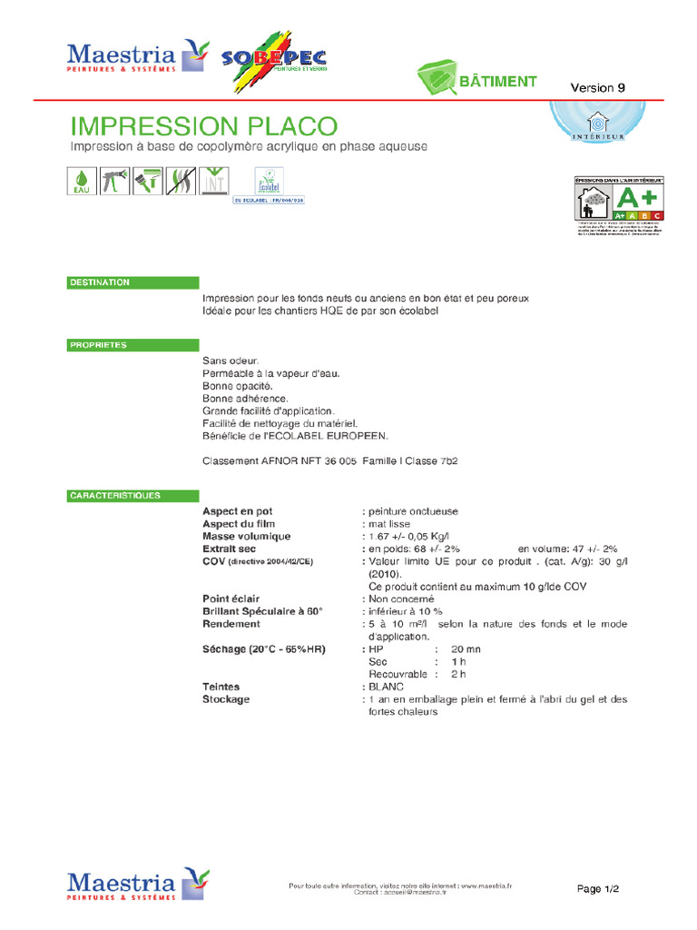 Impression Placo | PDF