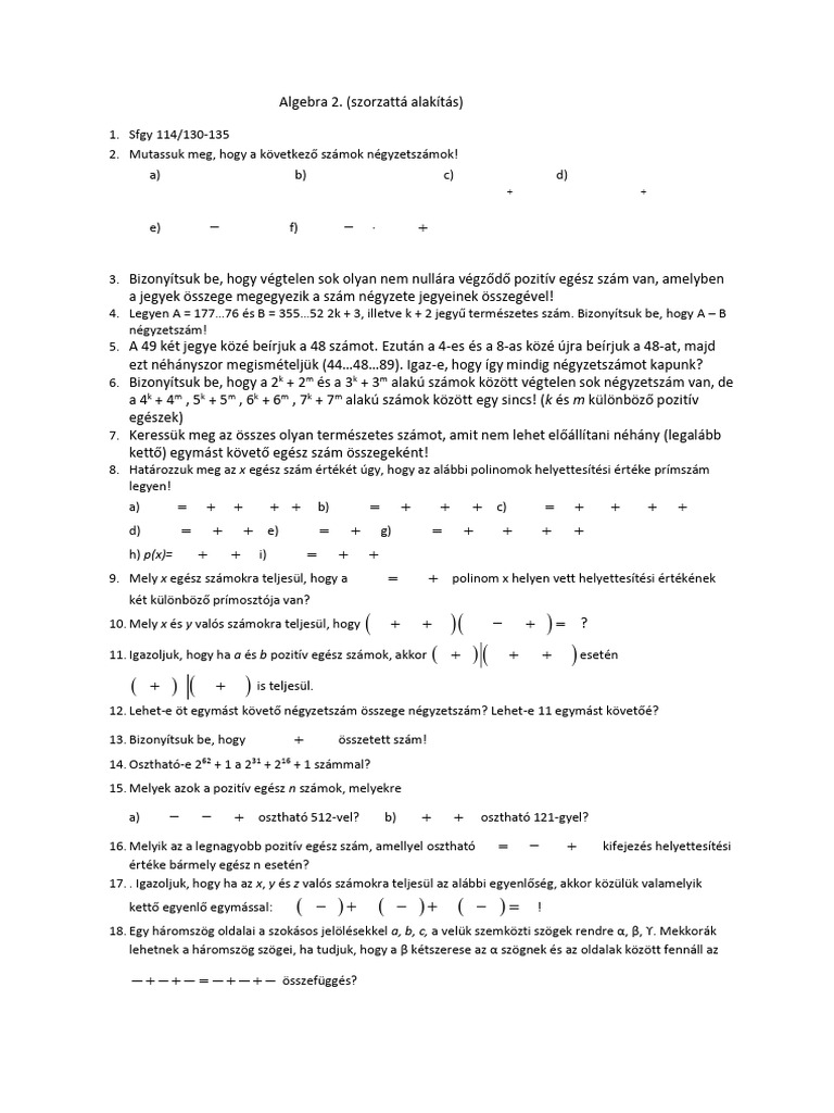 Algebra 2 | PDF