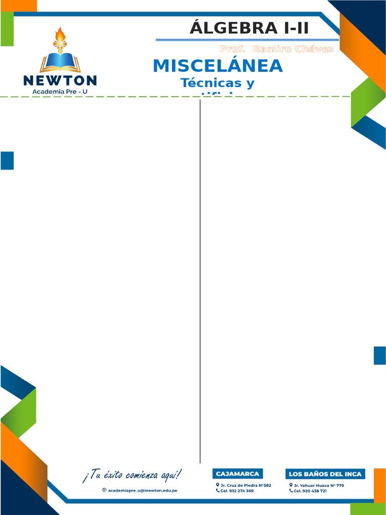 Álgebra - Miscelánea | PDF