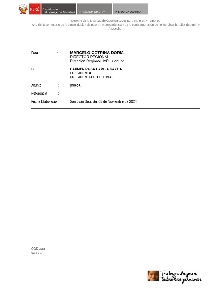 Memorando R1 2024 Pe | PDF