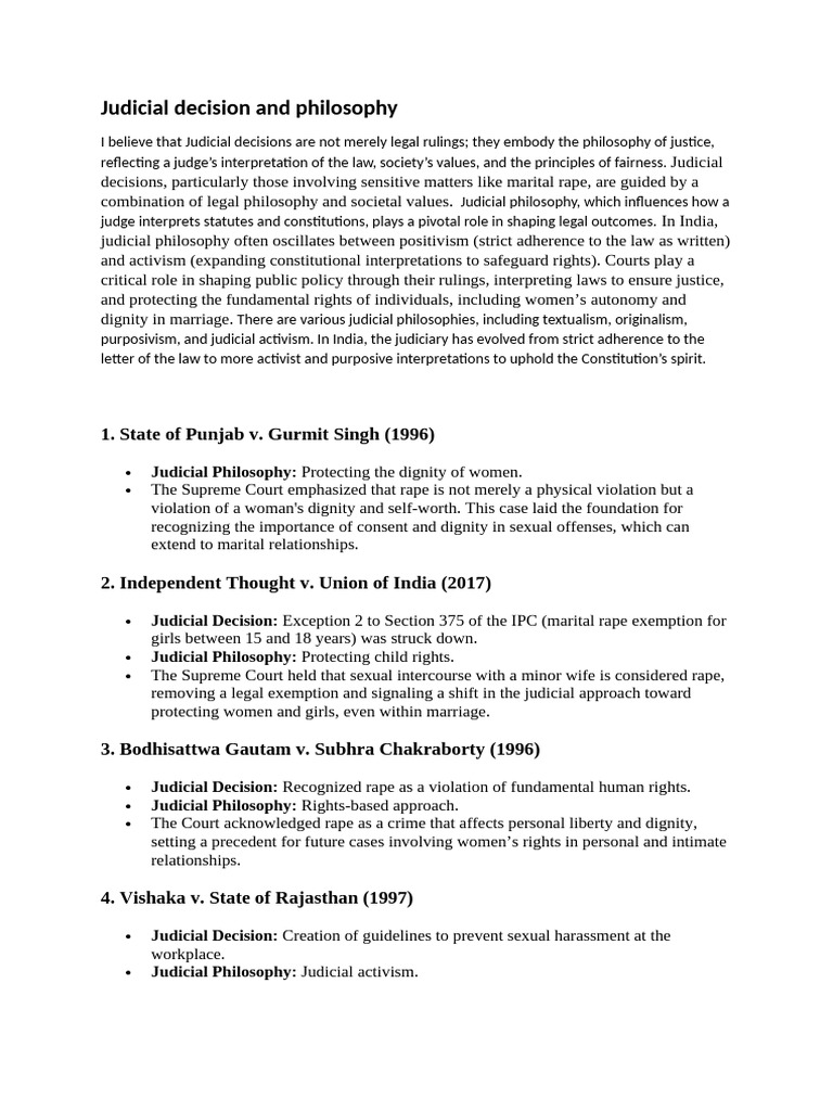 Judicial Decision and Philosophy | PDF | Precedent | Social Justice