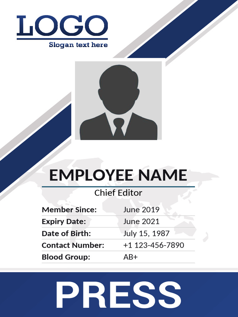 Press Editor Id Card Template | PDF