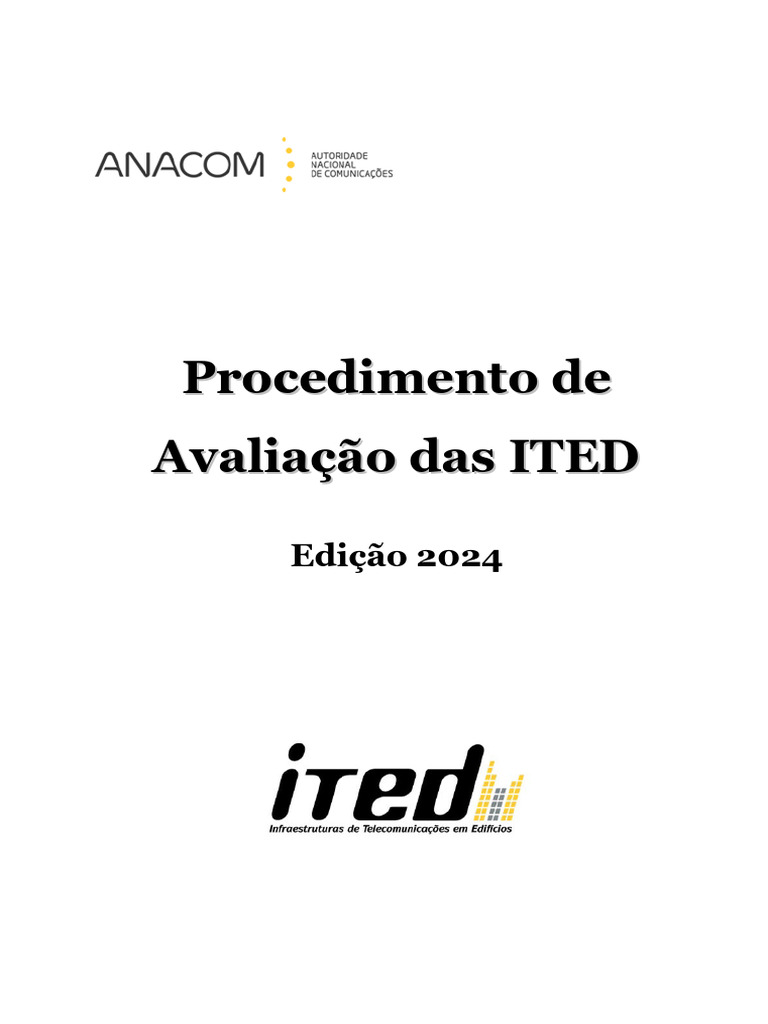 Procedimento Avaliação ITED 2024 | PDF | Negócios | Computadores