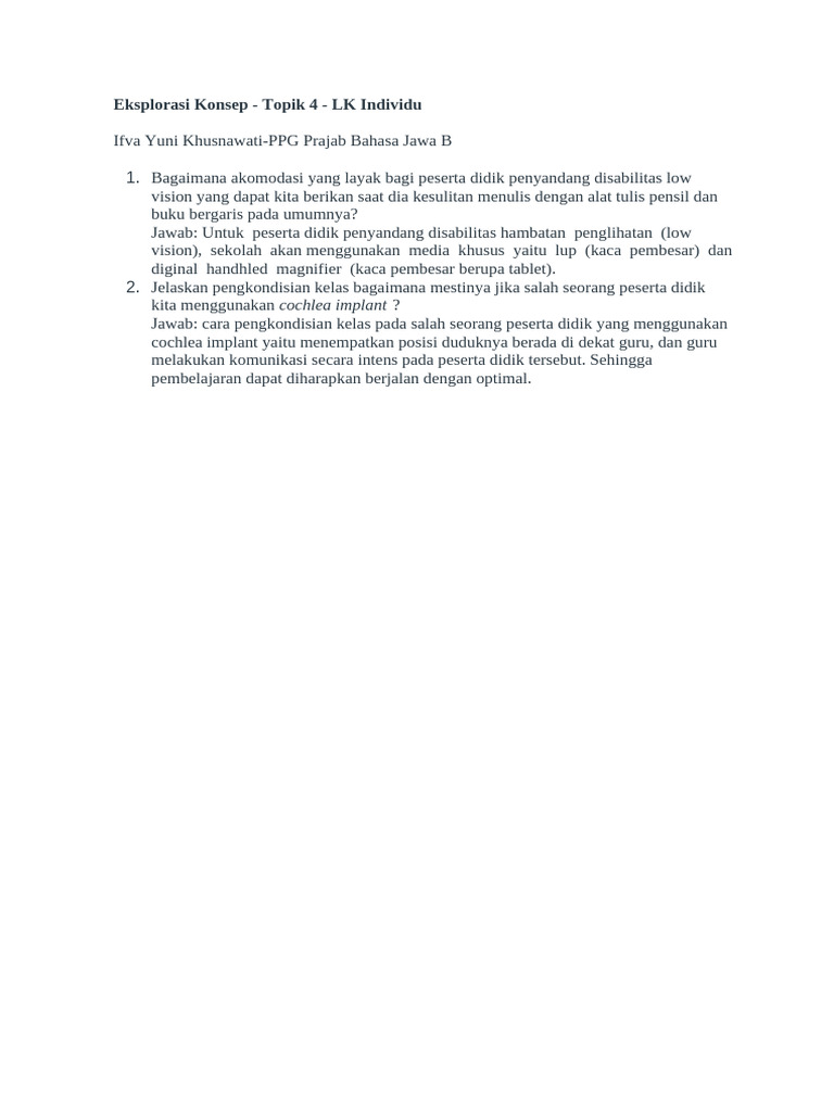 Topik 4 Eksplorasi Konsep Inklusi | PDF