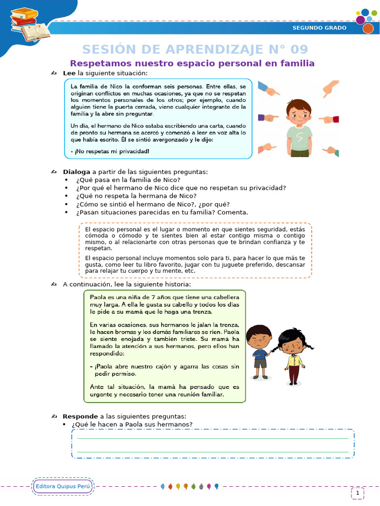 Anexo de Sesiones de Aprendizaje - Semana 2 - UD IX - Editora Quipus Perú | PDF | Jesús | Perú