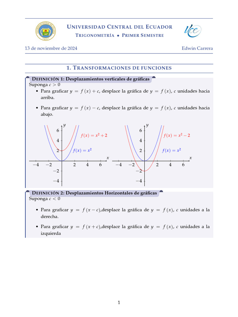 Transformaciones de Funciones | PDF | Geometría triangular | Análisis complejo