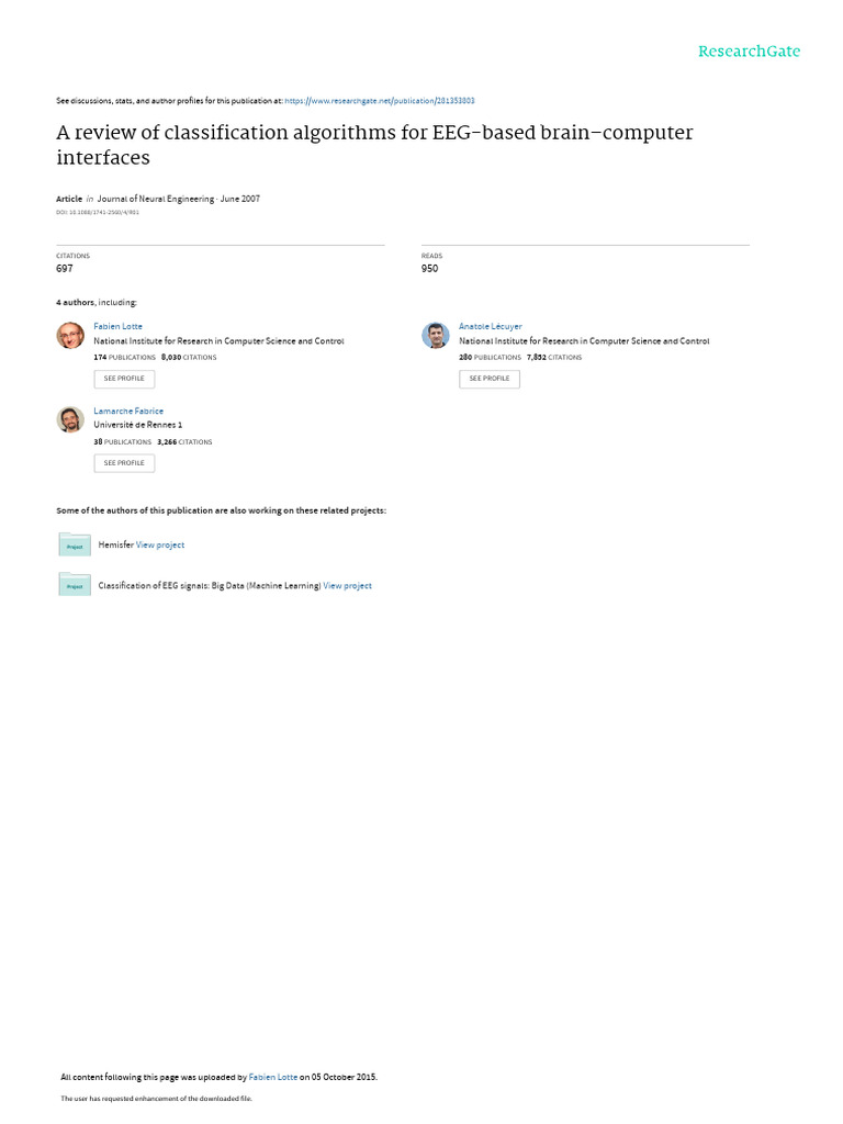 EEG BCI Classification Review | PDF | Support Vector Machine ...