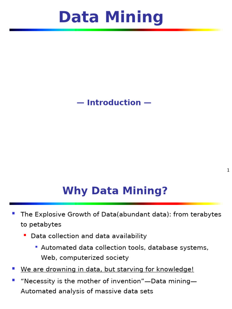 Introduction Lecture1gghhhhh | PDF | Data Mining | Data
