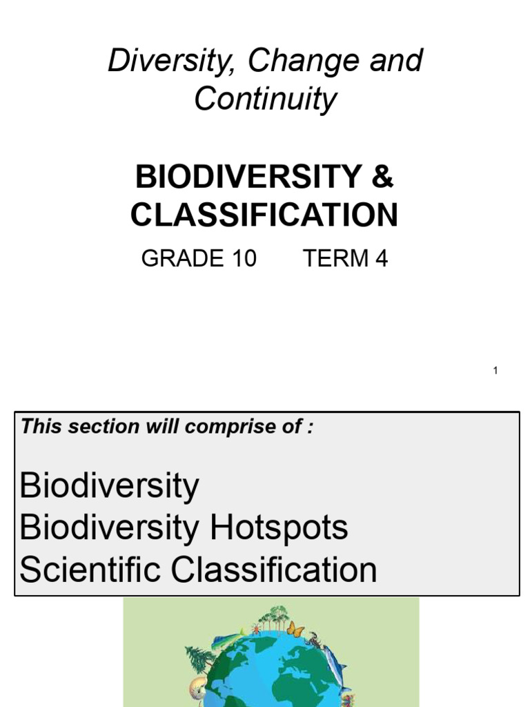 Biodiversity and Classification | PDF | Biodiversity | Ecosystem