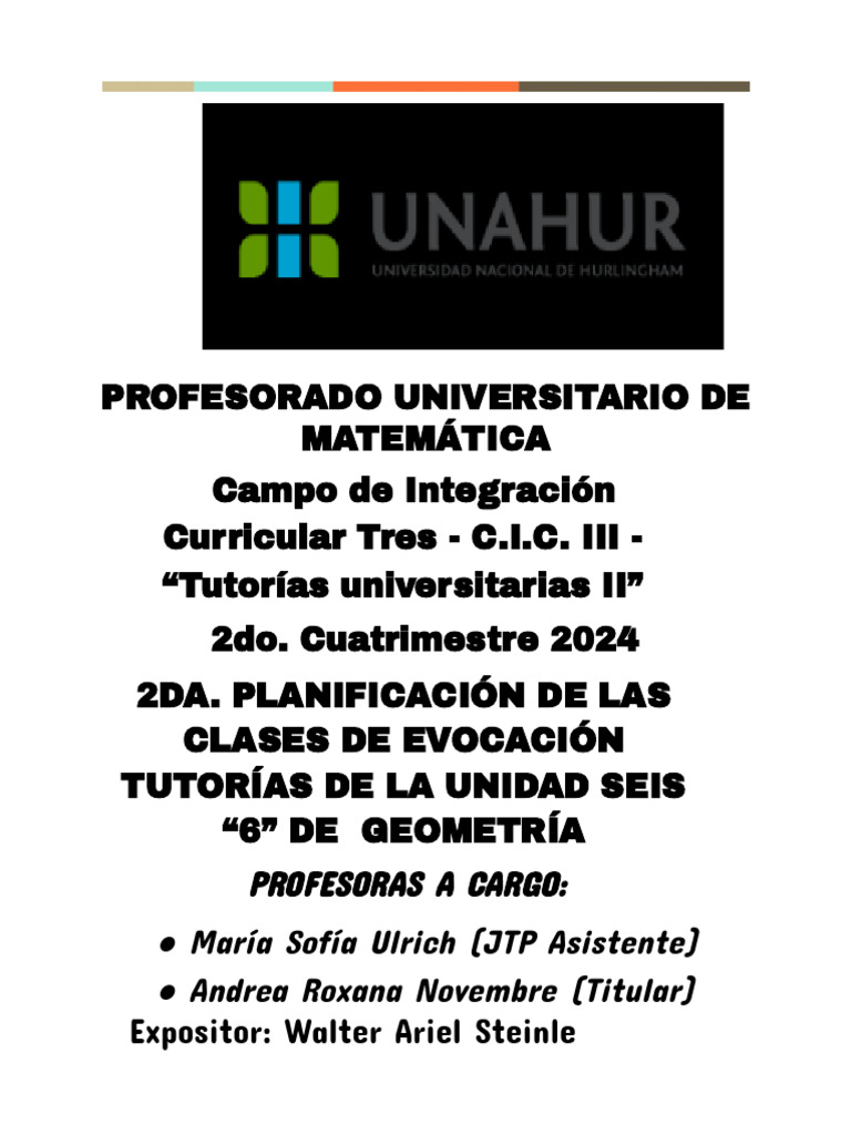 2da. Planificación Recta Euler | PDF | Triángulo | Geometría