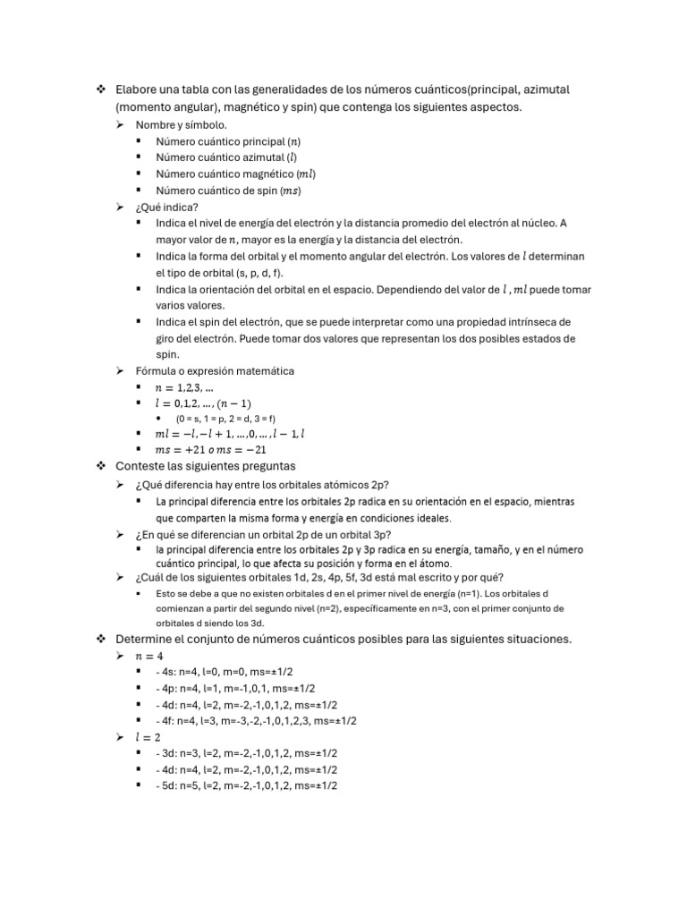 Act 2 - 2 Parcial | PDF | Orbital atómico | Configuración electronica